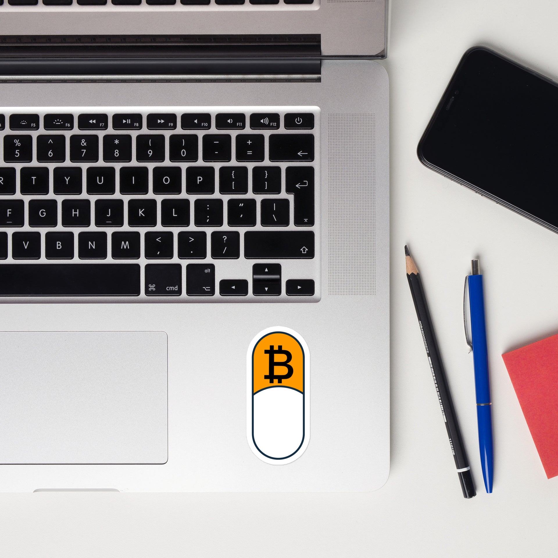Bitcoin Orange Pill Sticker | Vinyl Decal for Laptops – Learning Crypto